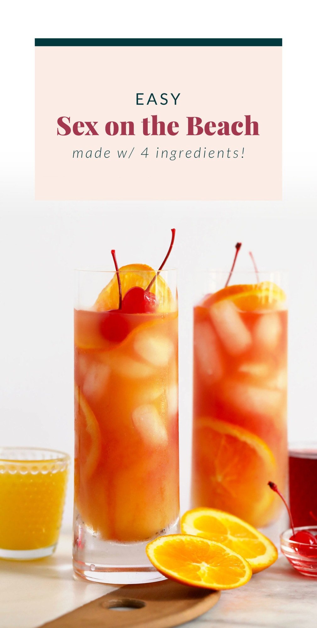 Sex On The Beach Cocktail 4 Ingredients Fit Foodie Finds